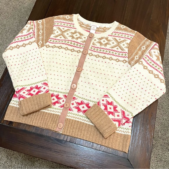 Sundance | Sweaters | Sundance Lambswool Fair Isle Cardigan Sweater ...